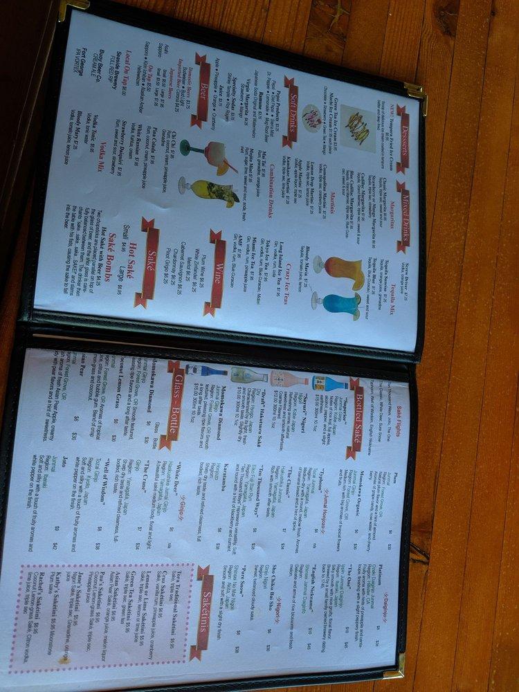 Menu at Tora Sushi Lounge restaurant, Astoria
