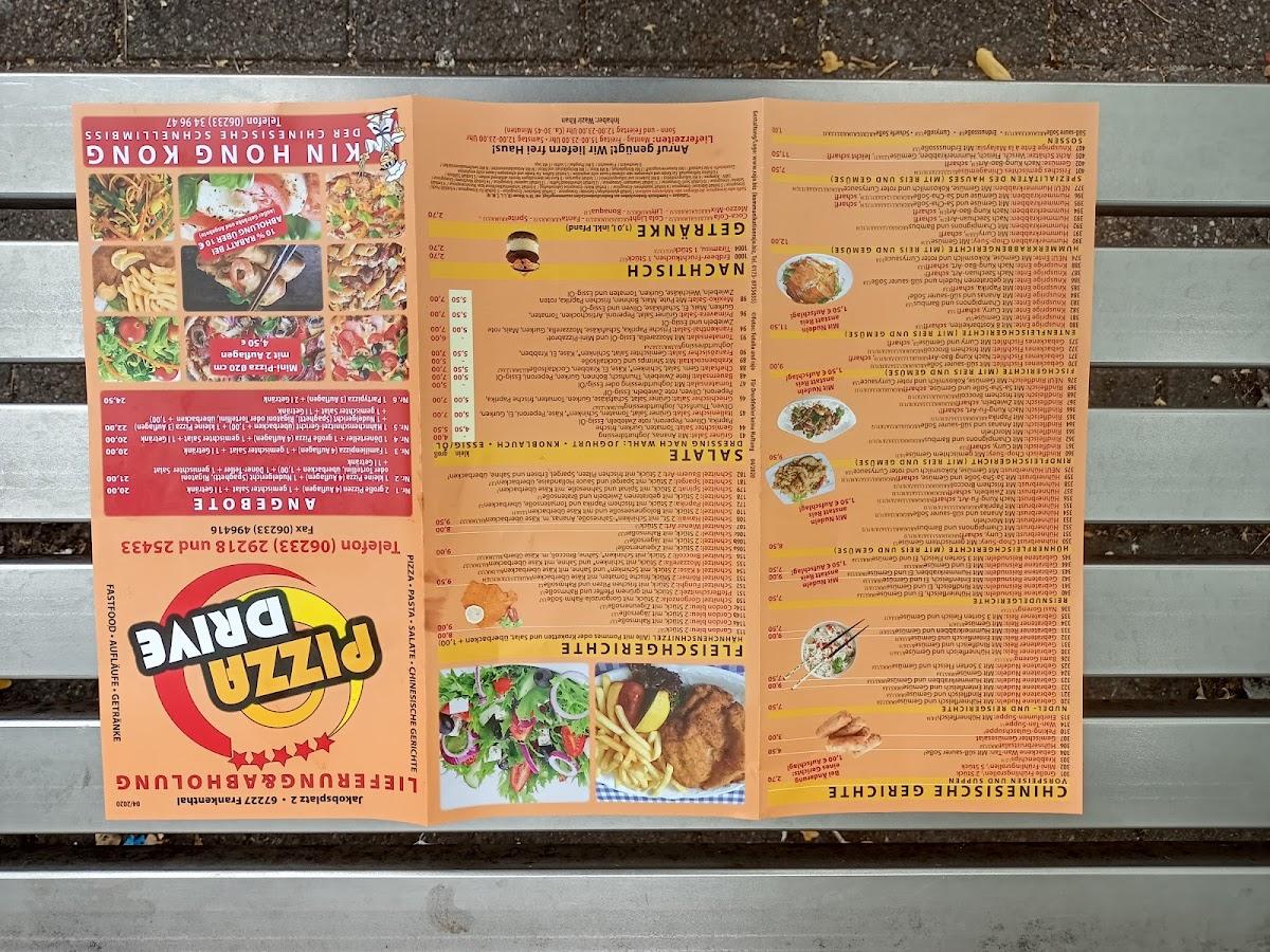 Speisekarte von Kin Hong Kong restaurant, Frankenthal (Pfalz)