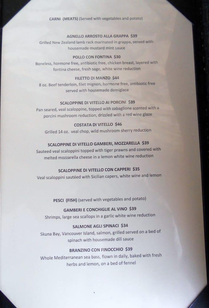 Menu at La Spiga Ristorante Italiano pub & bar, Palm Desert, CA-111