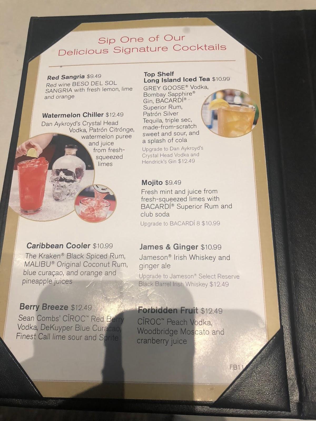 Menu at MacGuffins Bar, San Francisco