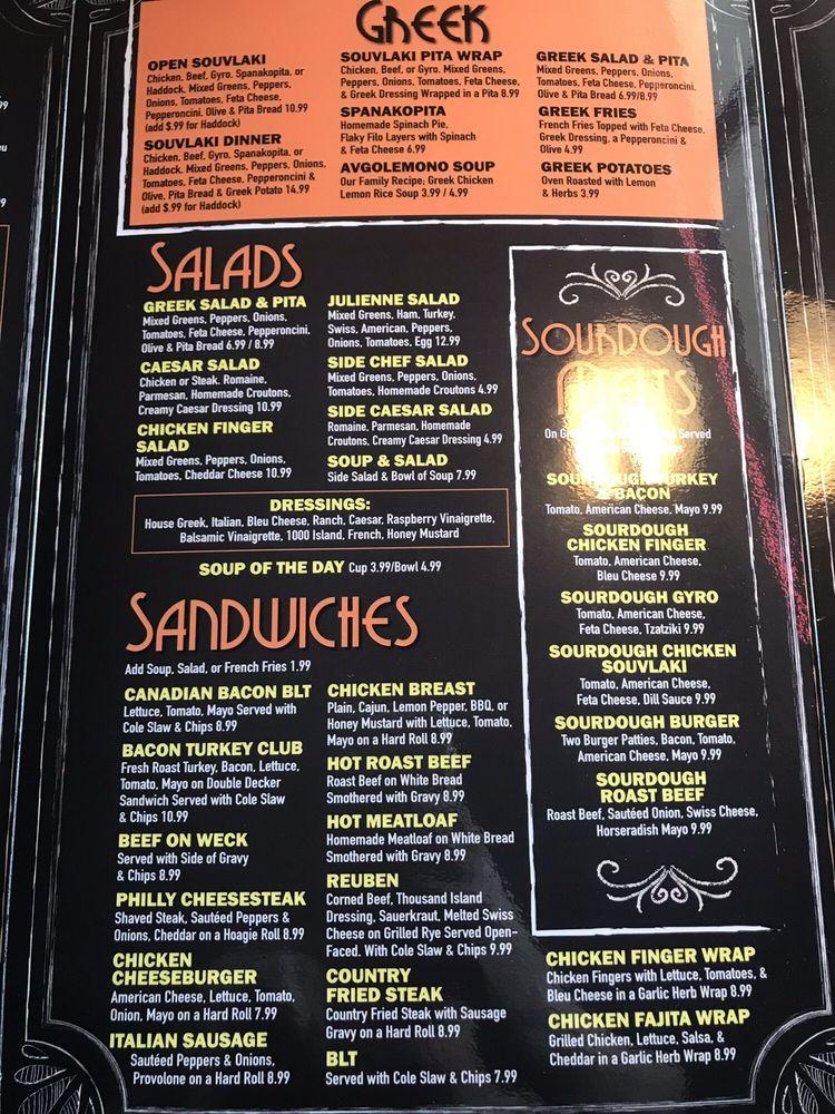 Menu at Athens Restaurant, Buffalo