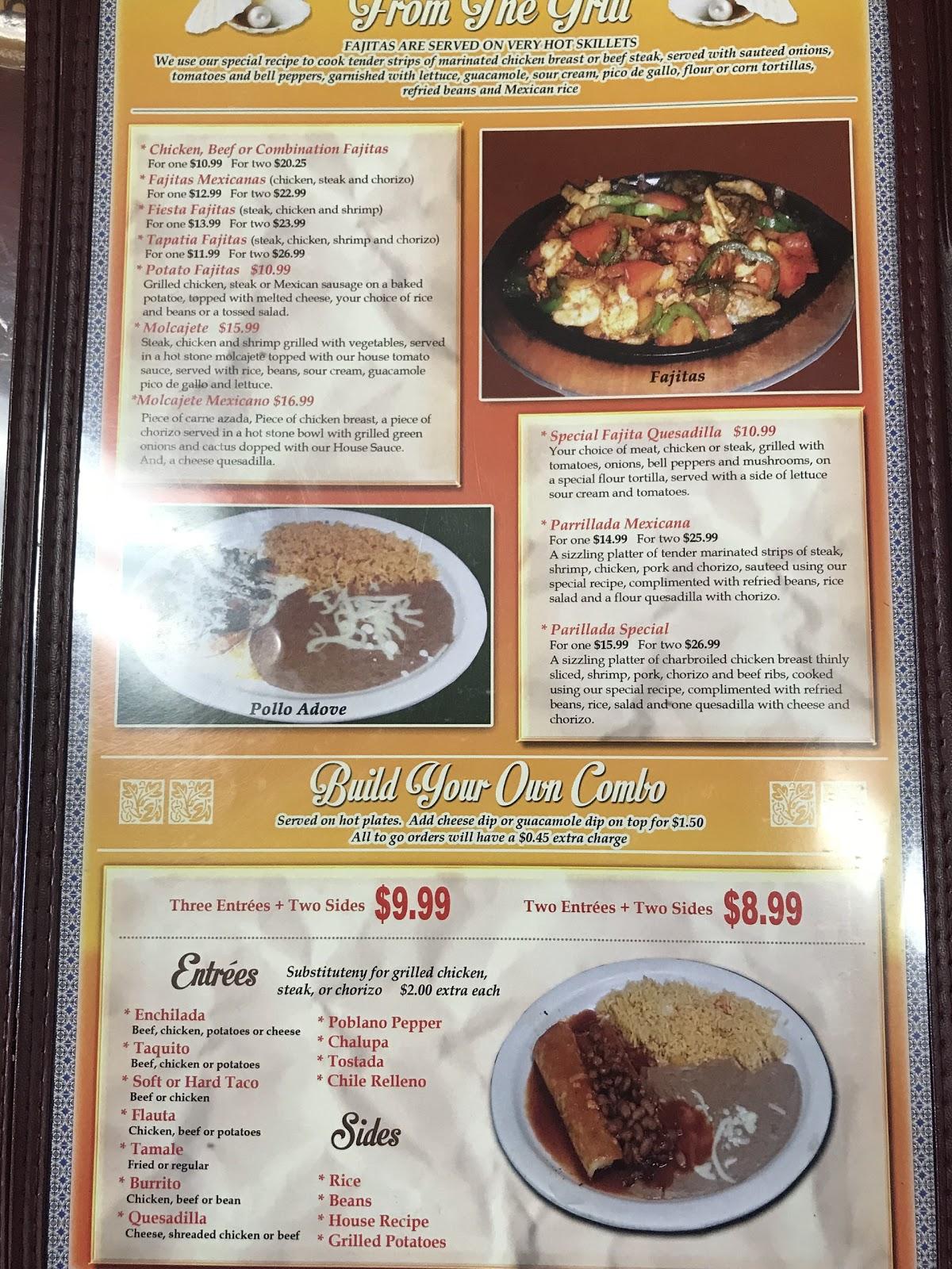 Menu at La Perla Tapatia restaurant, Collierville, W Poplar Ave #0619