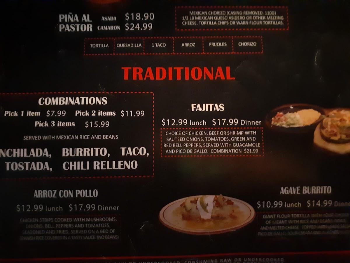 Menu at Al Carbon Steakhouse, McCleary