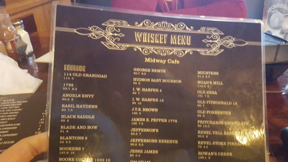 Menu at Midway Cafe, Fort Thomas