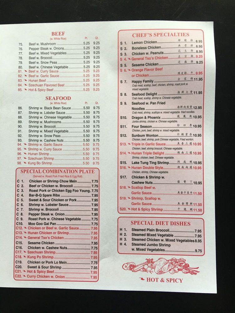 Menu at New Peking Express restaurant, Streetsboro