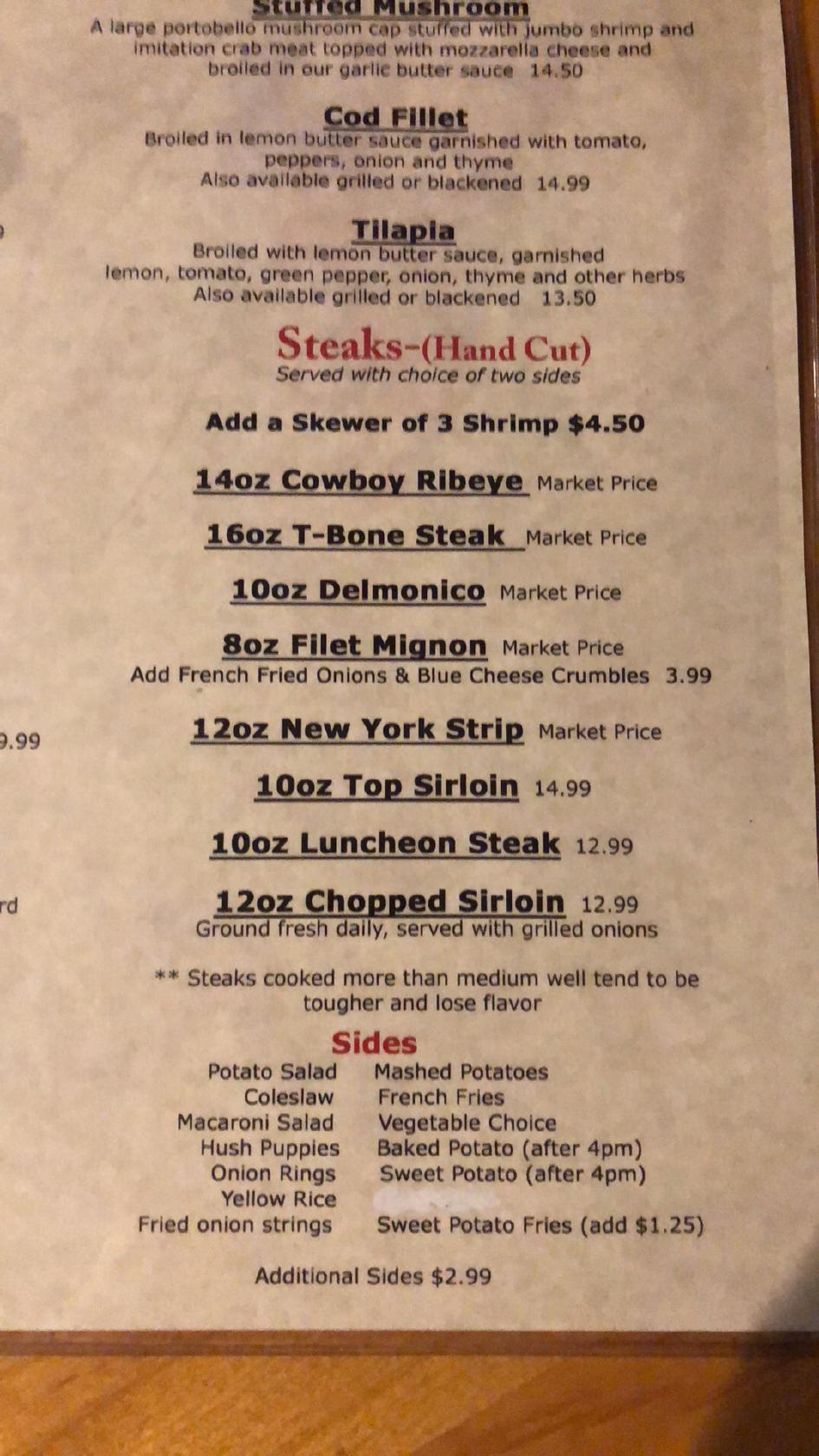 Menu at Olympic Restaurant, Avon Park