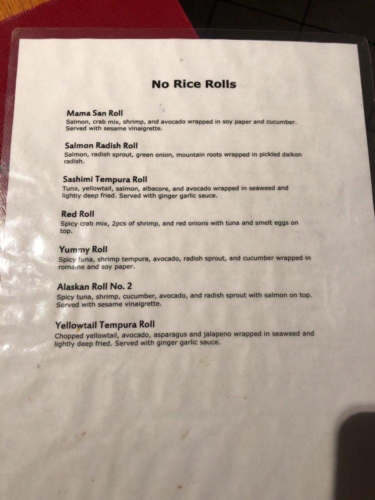 Menu at Tomodachi restaurant, Westlake Village, Agoura Rd