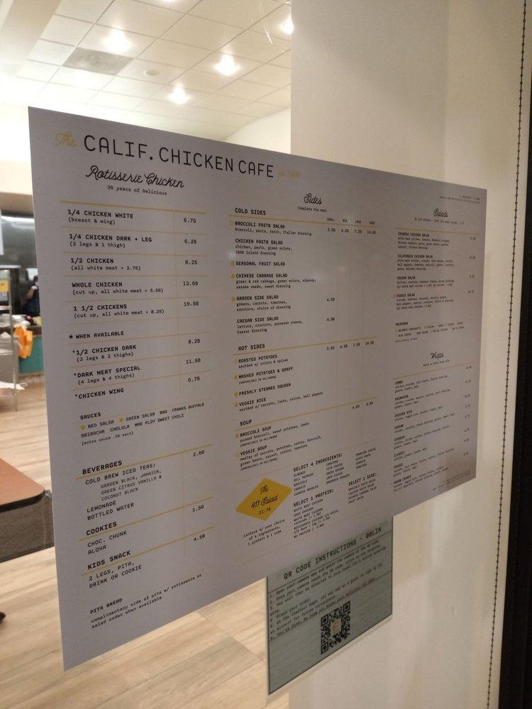 Menu at Cali Cafe, Los Angeles, Lincoln Blvd UNIT 160