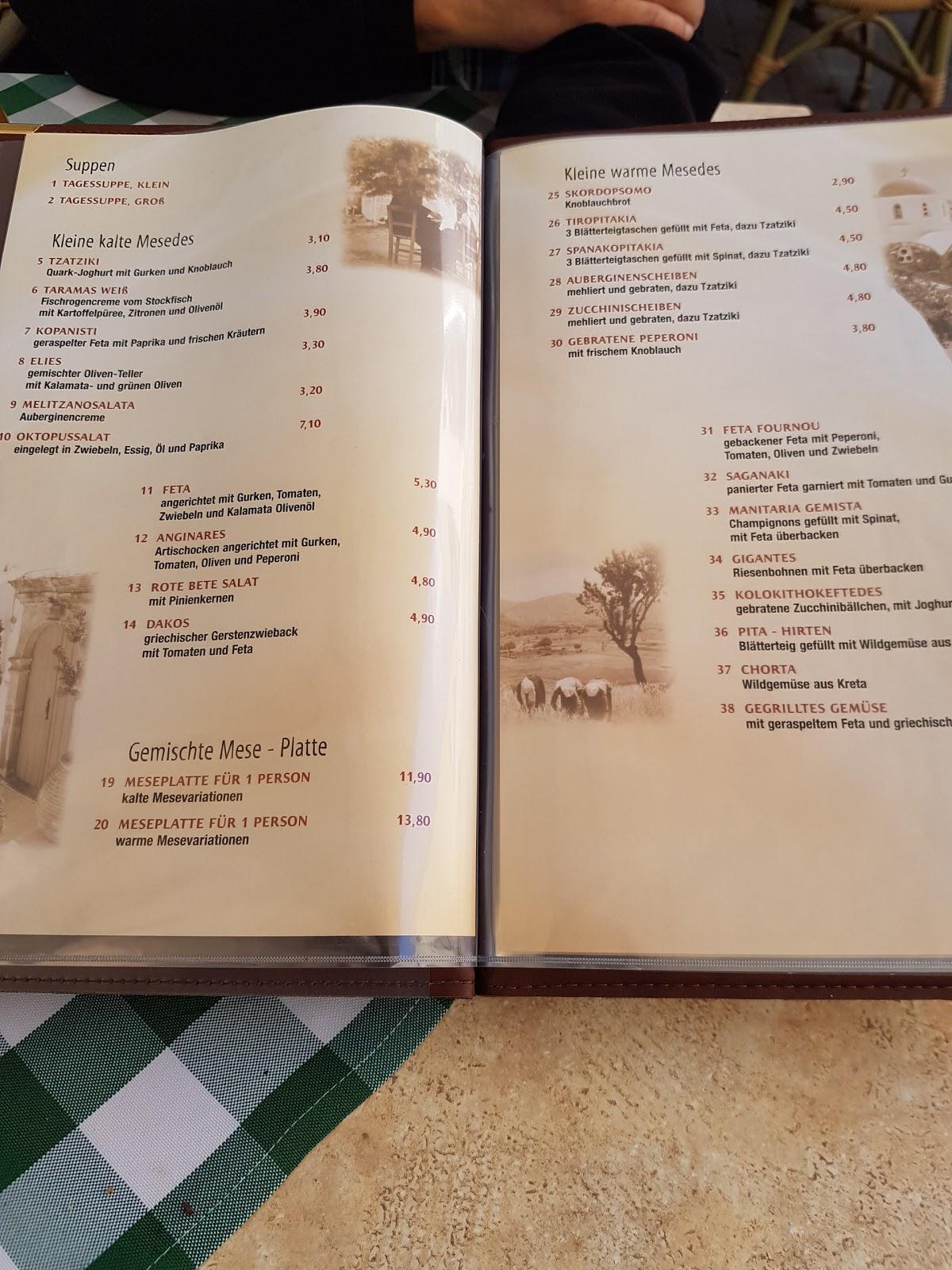 Speisekarte von Taverna To Steki restaurant, Potsdam