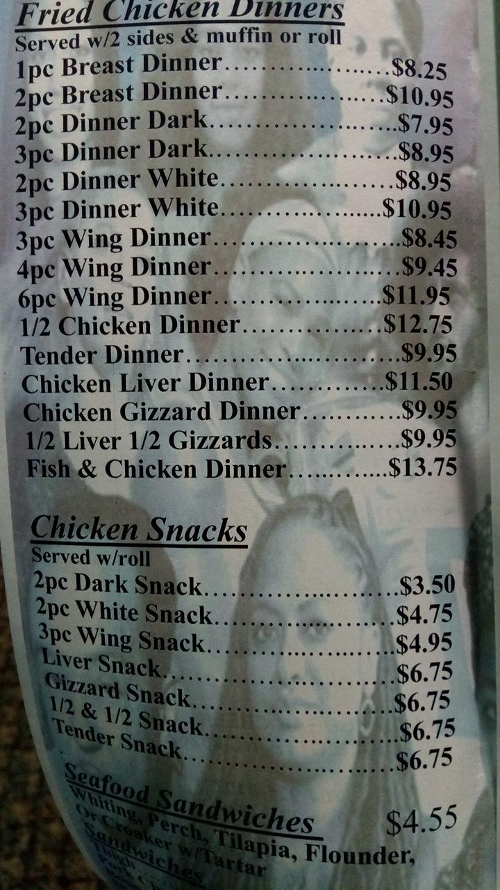 Menu at Chicken Box Cafe, Charlotte, W Sugar Creek Rd