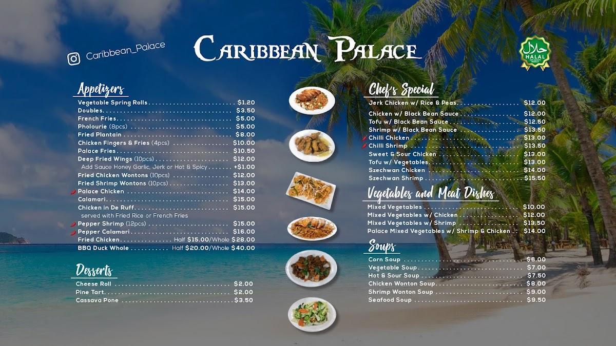 Carta del restaurante Caribbean Palace, Toronto