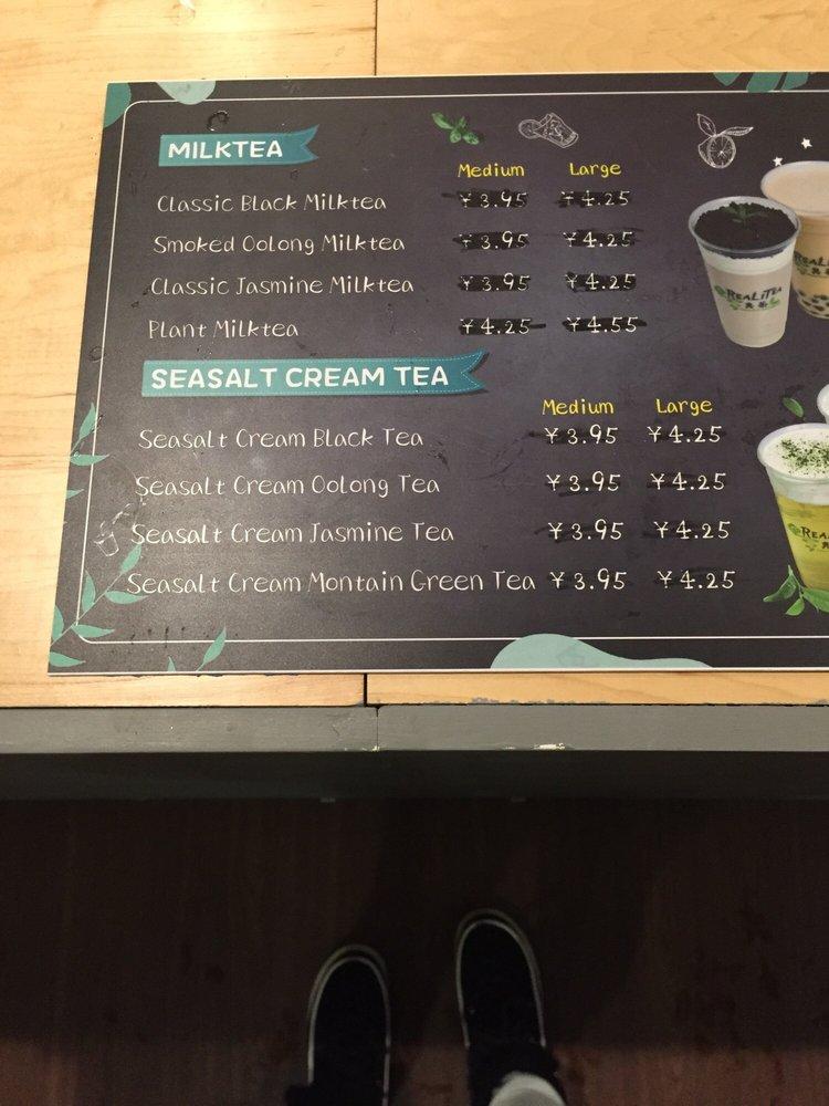 Menu at Realitea restaurant, Pullman