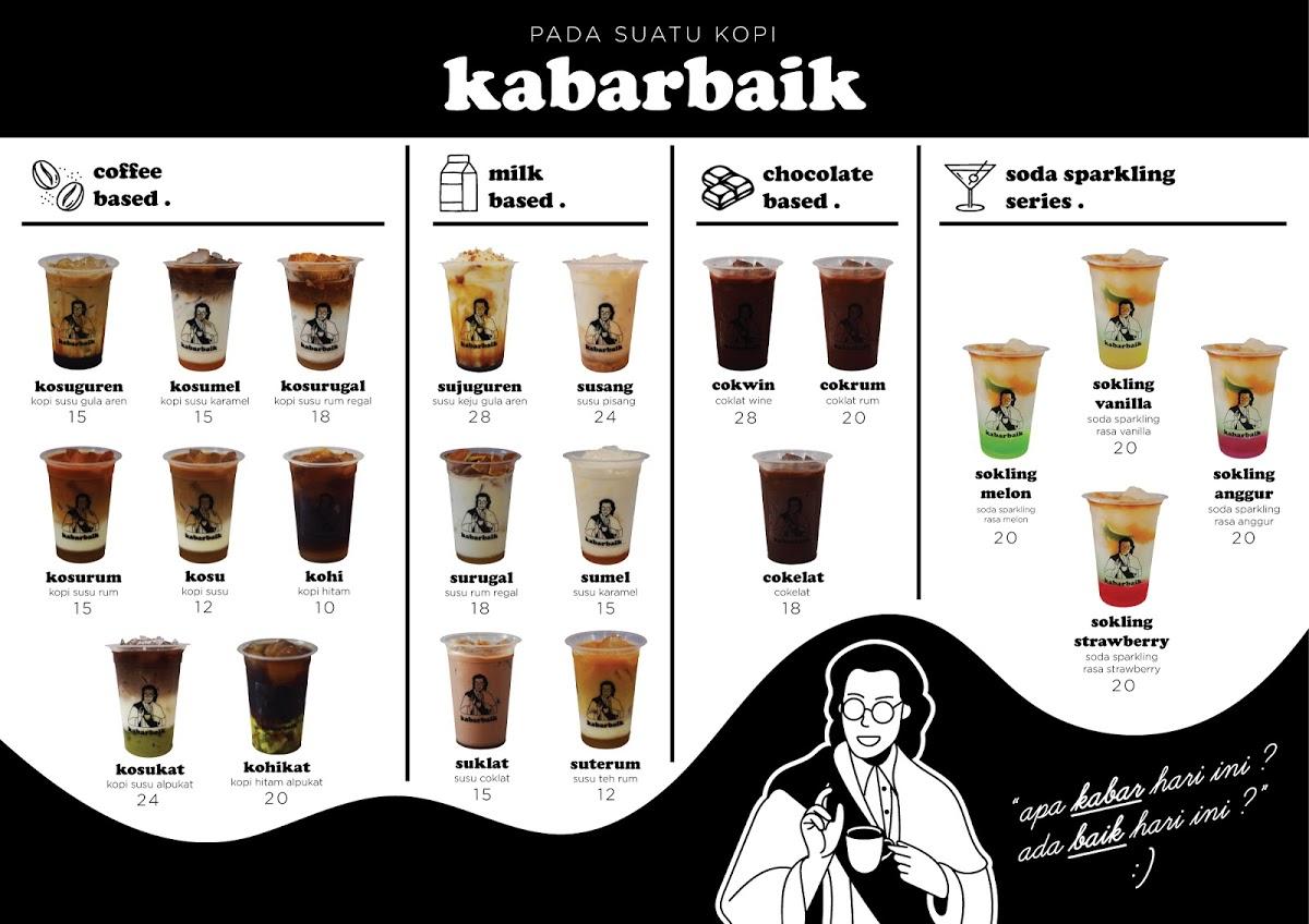 Menu at Kopi Kabar Baik - Perumahan Delta Sari Indah, Betro