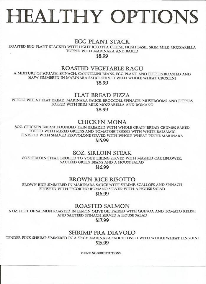 Carta de pizzería Mariano's Cucina and Provisions, Jessup