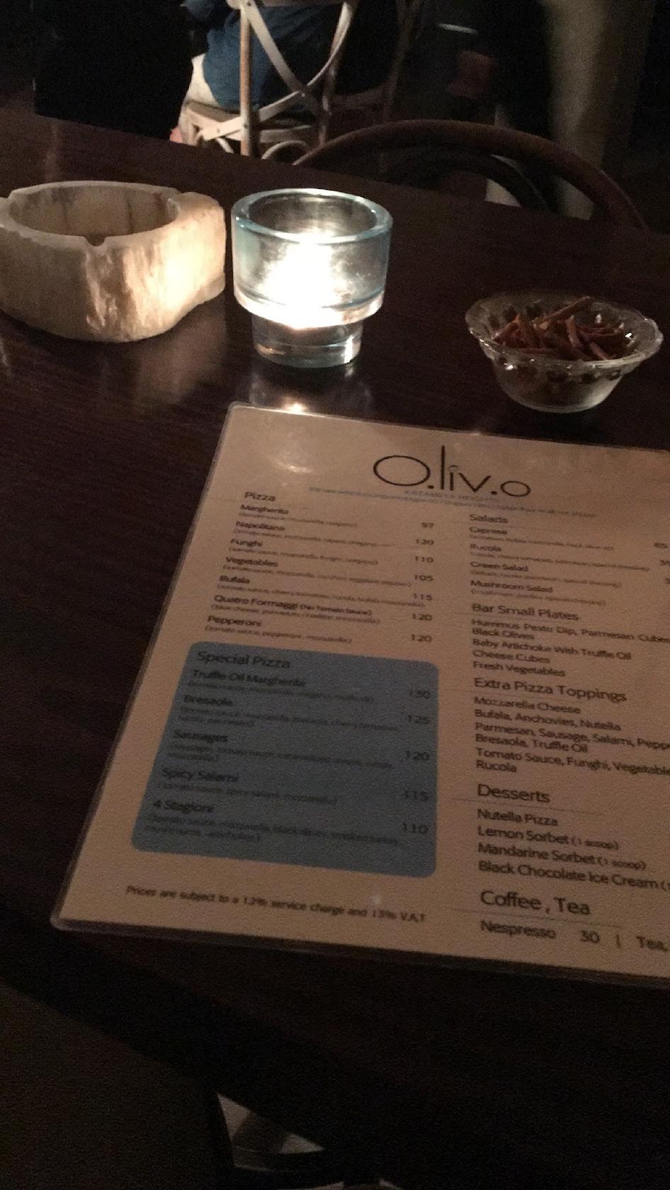 Menu at Olivo Pizza & Bar Katameya, New Cairo City