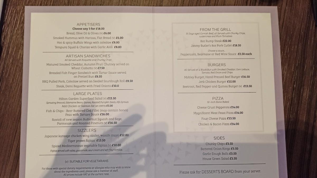 Menu at The Odyssey Bar & Grill, Birmingham