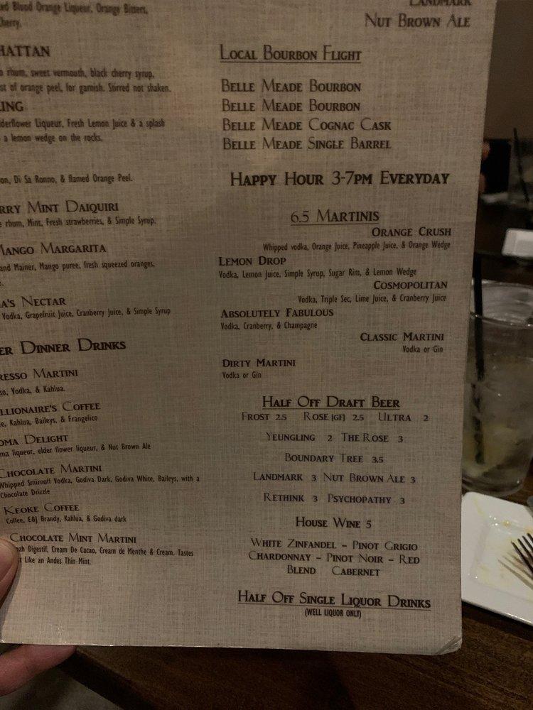 Menu at Parthenon Grille steakhouse, Murfreesboro
