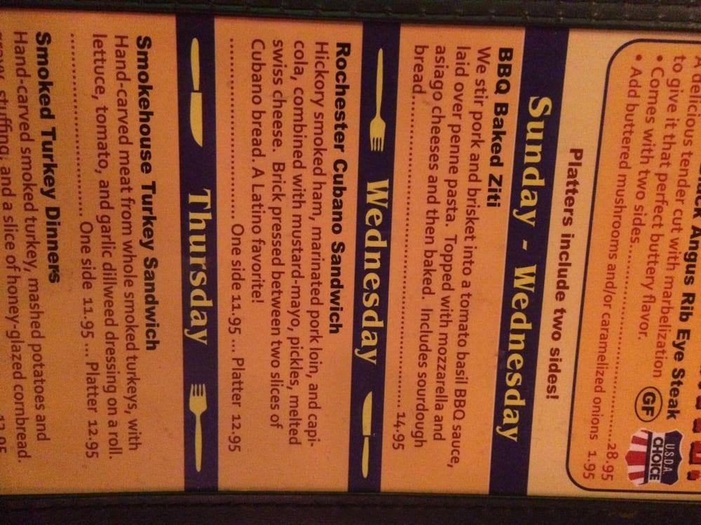 Menu at Sticky Lips BBQ Juke Joint, Rochester, 830 Jefferson Rd