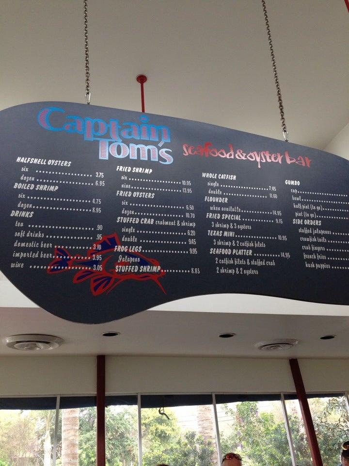 Carta del restaurante Captain Tom's, Houston, East Fwy