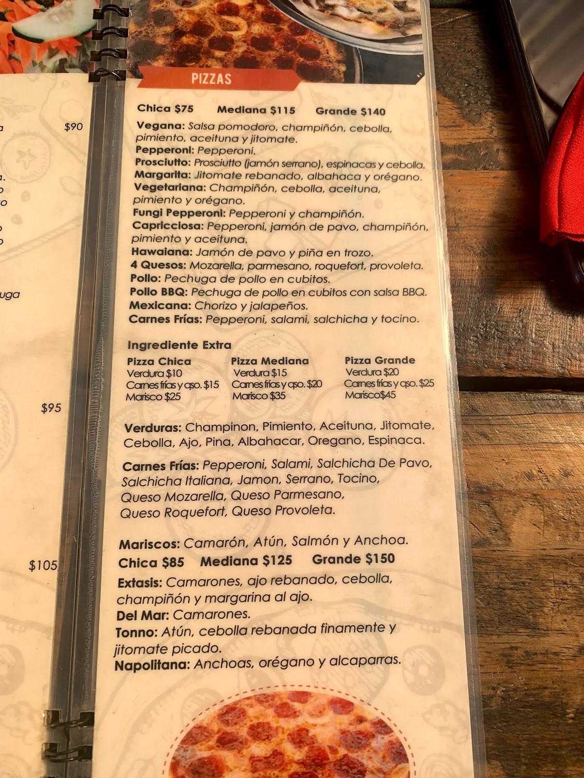 Carta del restaurante La Rosetta Planta Alta, San Pedro Tlaquepaque