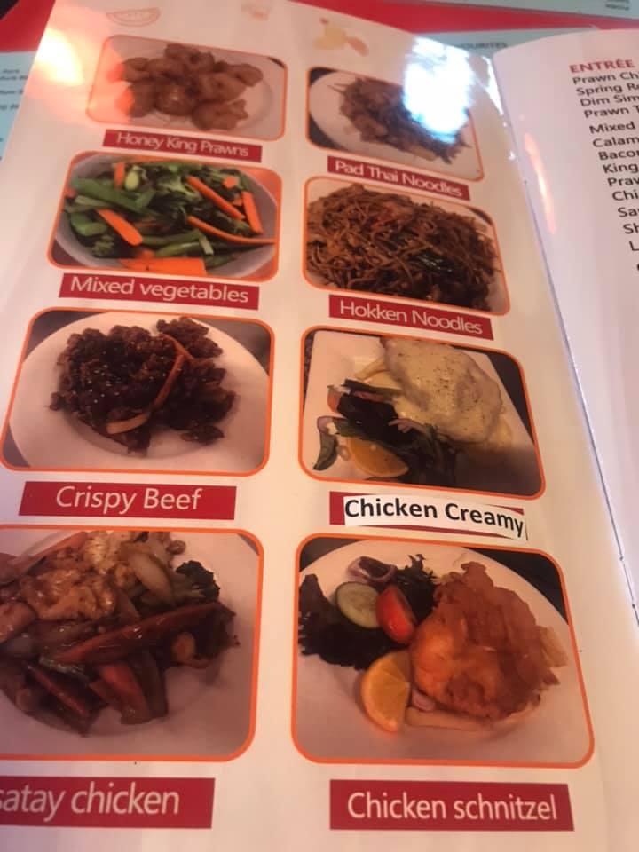 Menu at Mandy's Restaurant, Goulburn