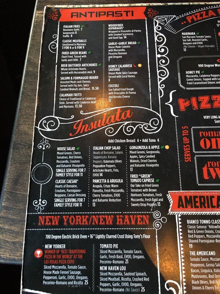 Menu at Pizza Rock pub & bar, Las Vegas, 201 N 3rd St