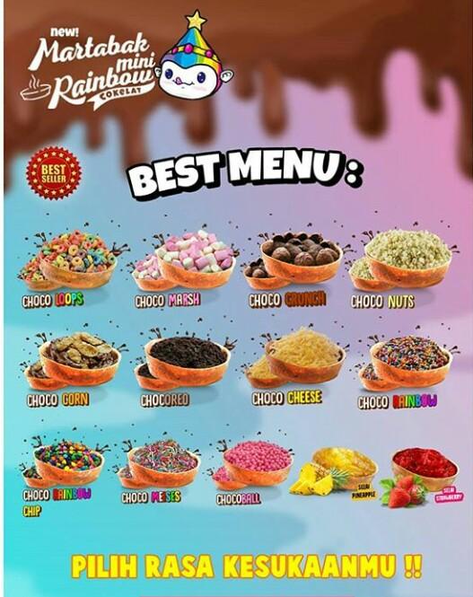 Menu at Candy Crepes Dan Martabak Mini Rainbow restaurant, Cilegon