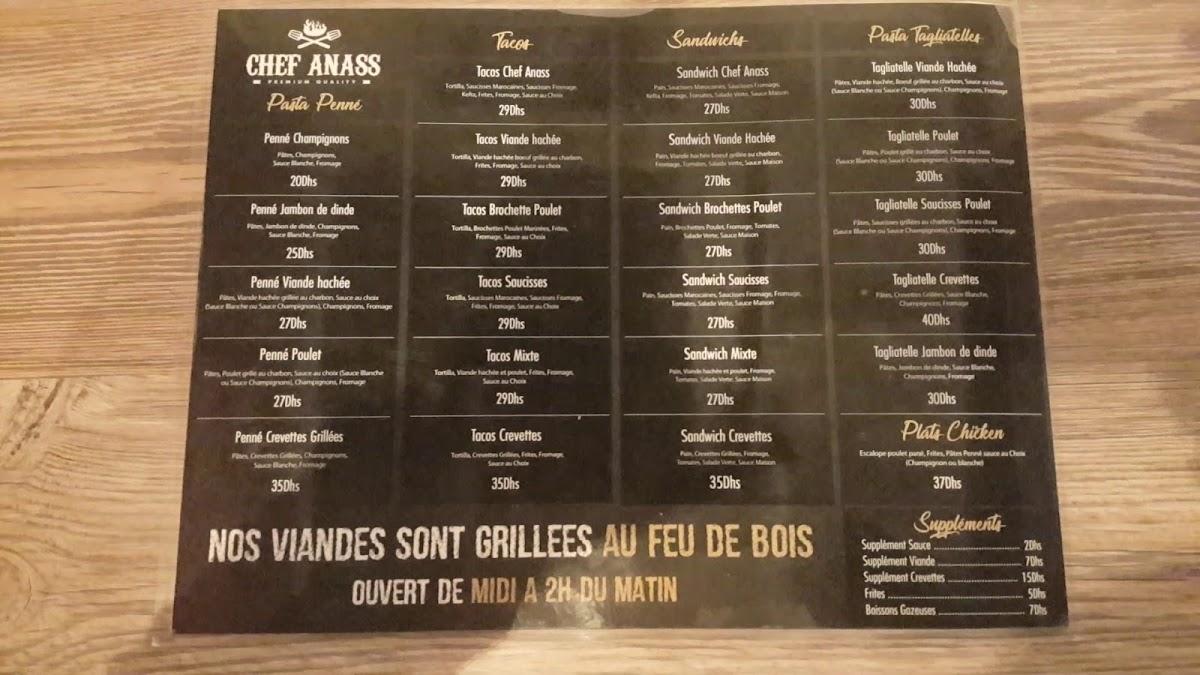 Speisekarte von Chef anass Maarif restaurant, Casablanca