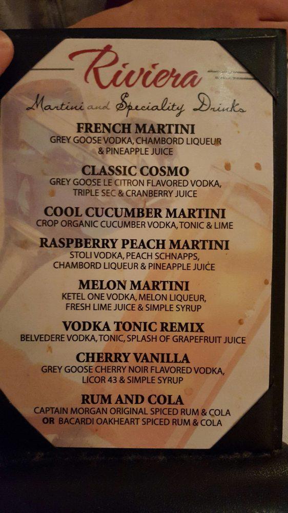 Menu at Riviera Ristorante restaurant, New York City, Utopia Pkwy