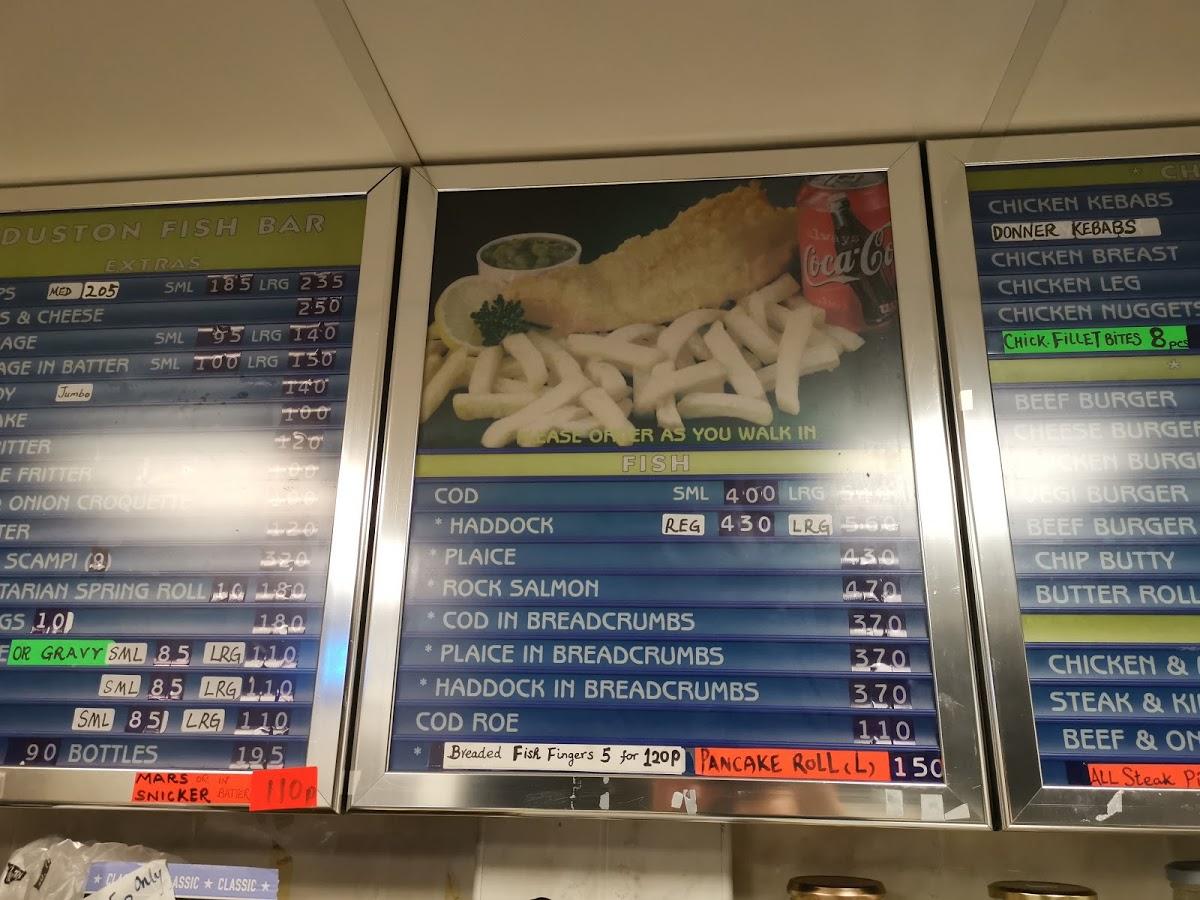 Menu at Duston Fish Bar, Northampton