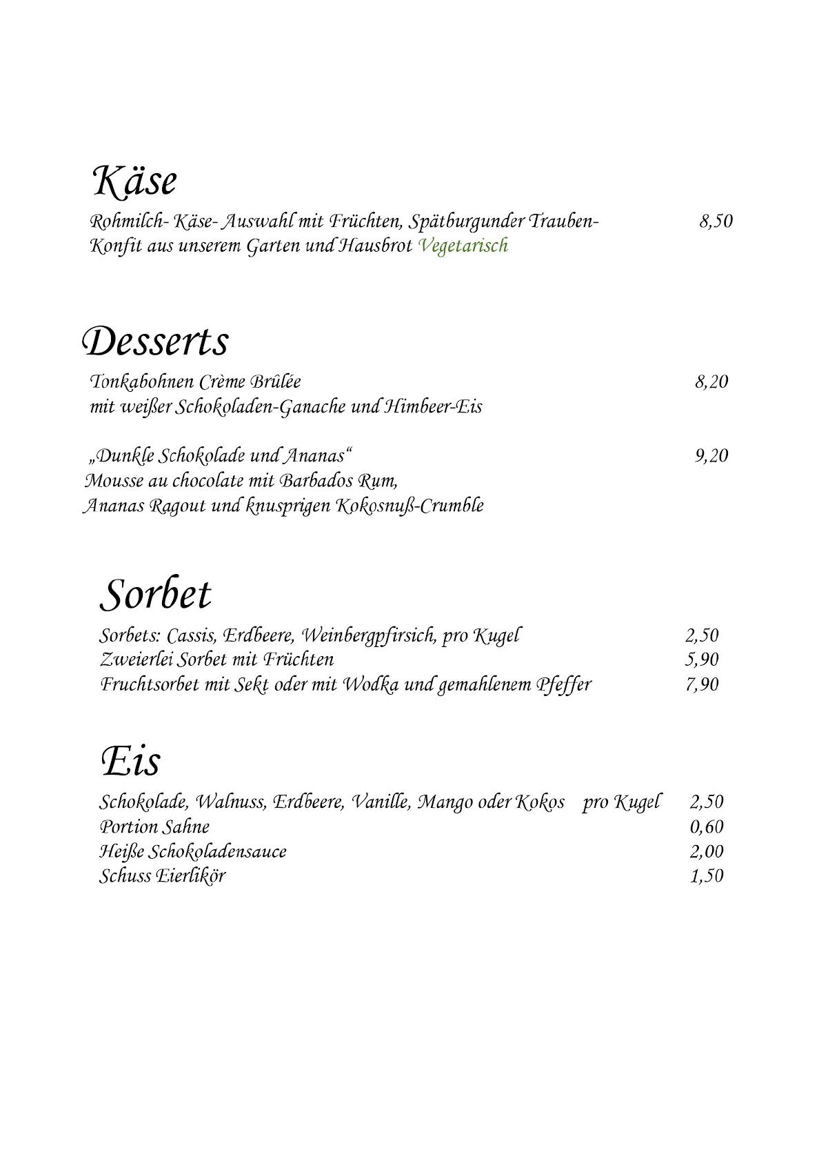 Speisekarte von Hotel Schepers - Hotel Schepers GmbH - Gronau ...