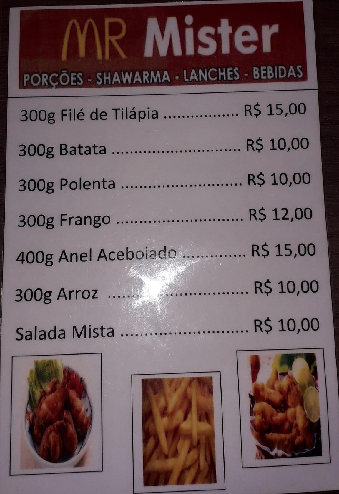 Menu em Mr Mister pub & Bar, Cascavel