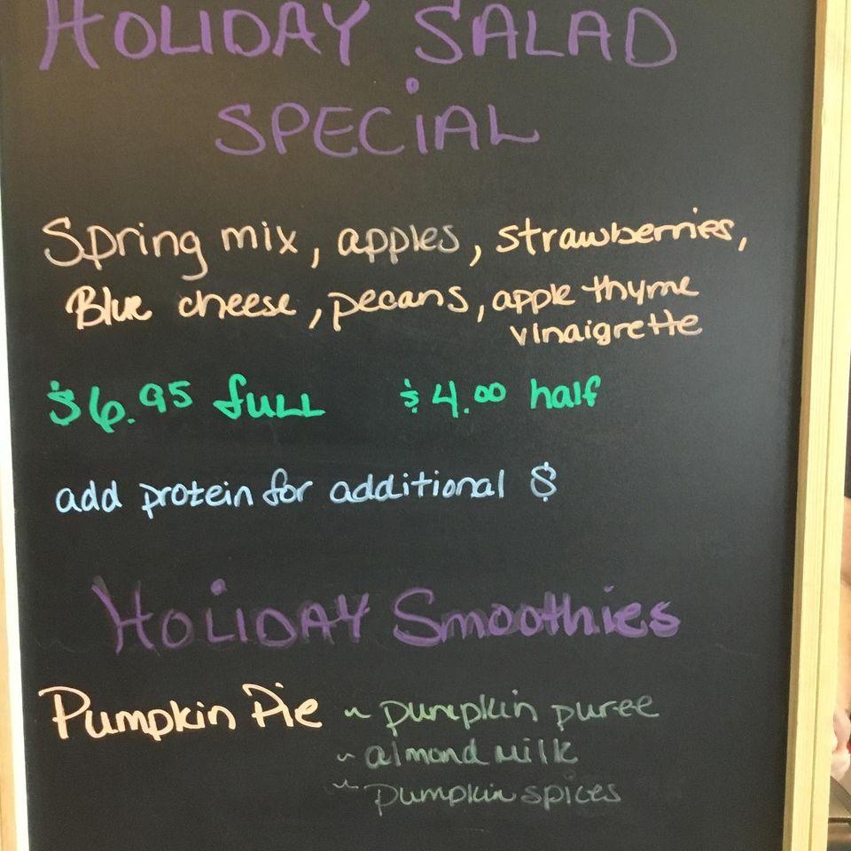 Menu at Bambu Cafe, Winter Haven