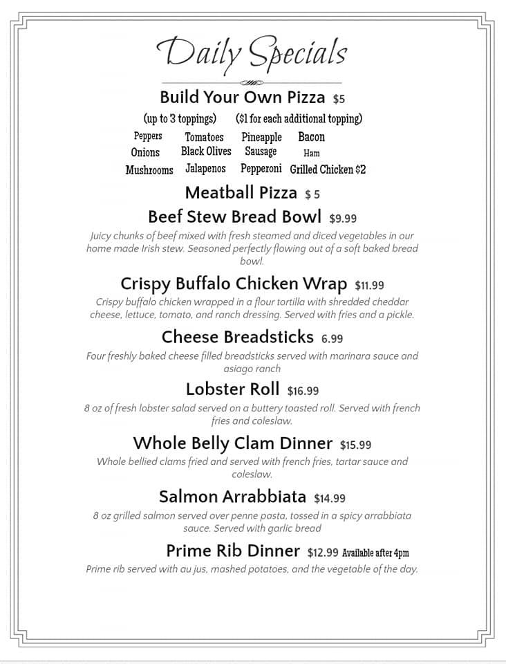 Menu at Scruffy Murphys pub & bar, Worcester
