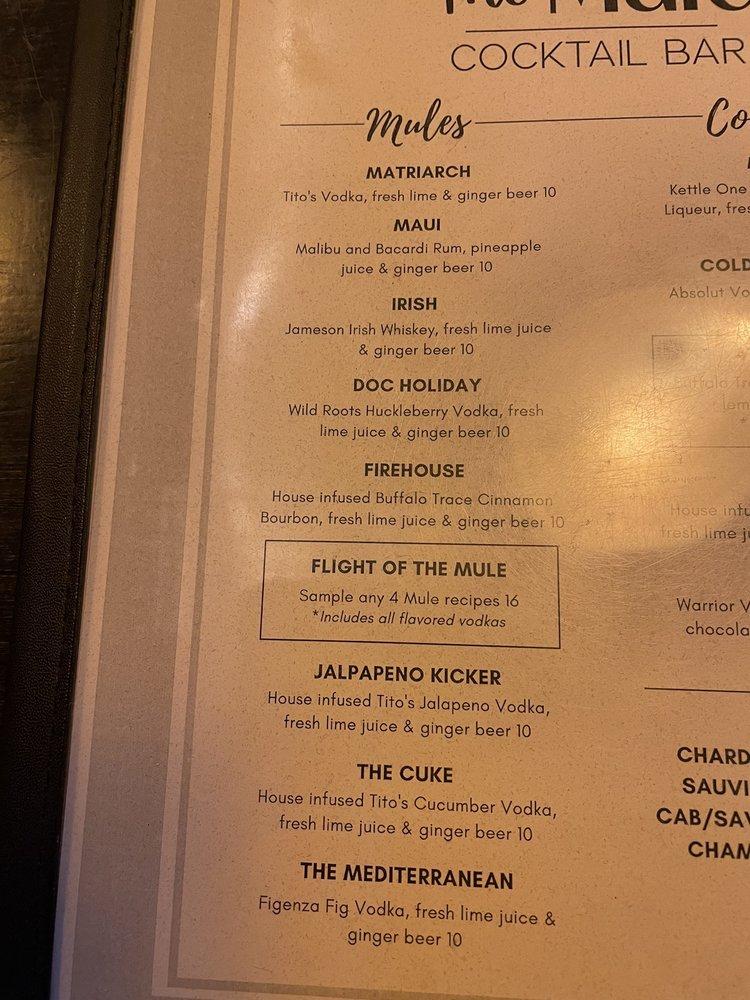 Menu at The Mule pub & bar, Ellensburg