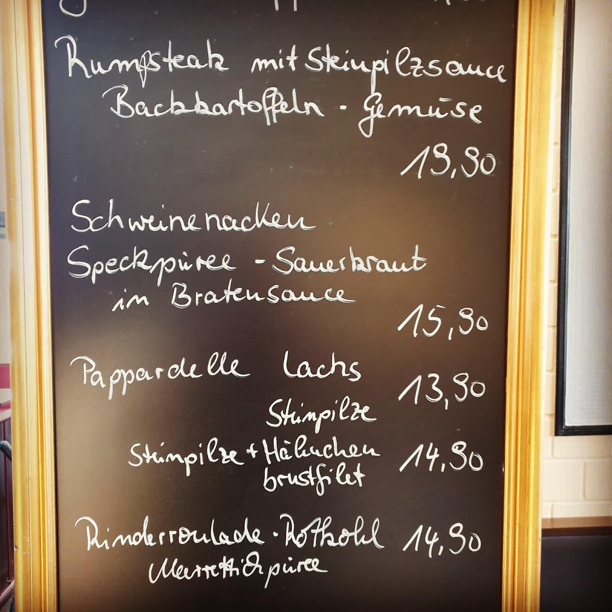 Menu at Christians Südwest cafe, Dortmund