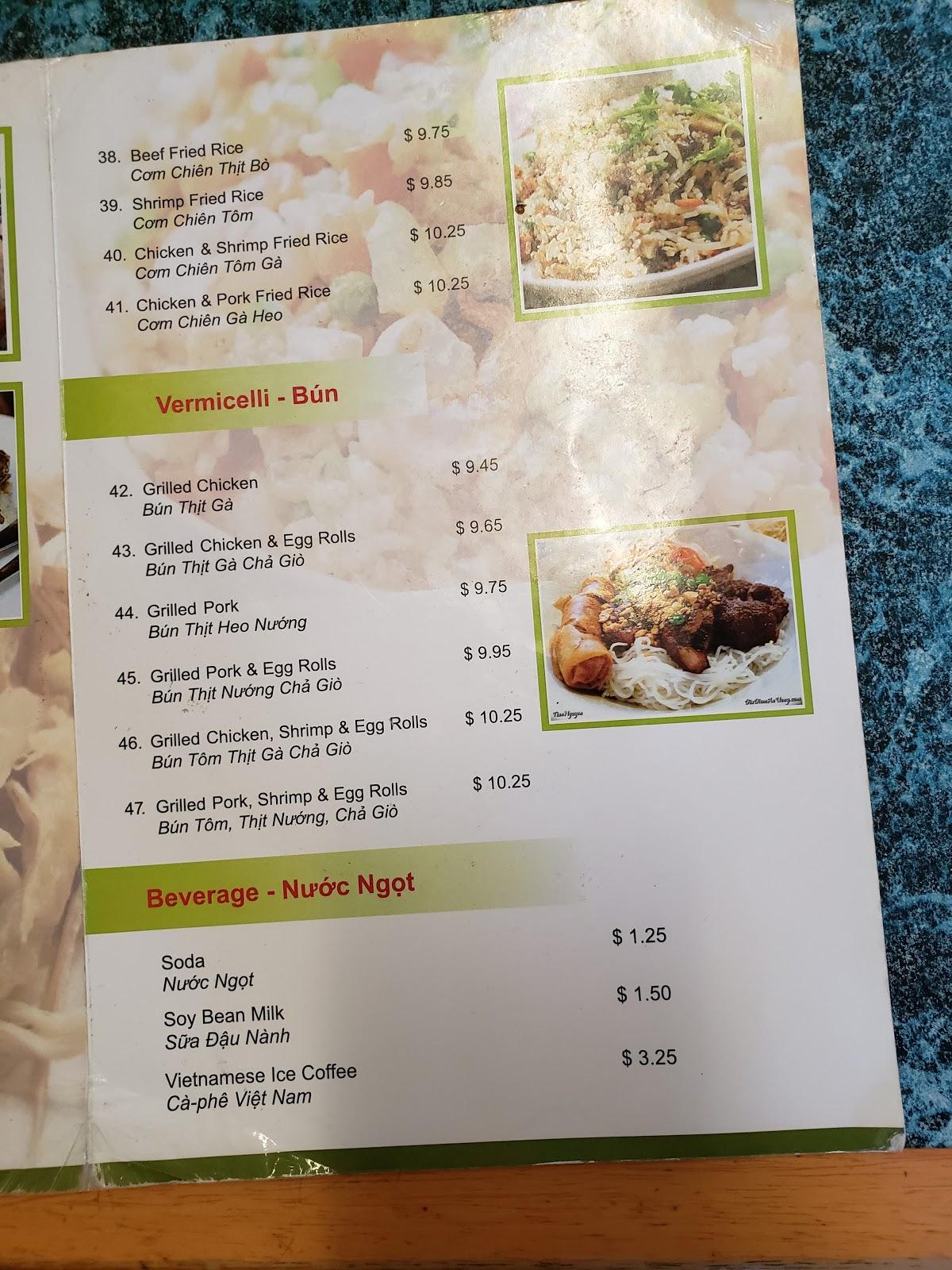Menu at Pho Ly restaurant, Bellingham, 4151 Meridian St # 113