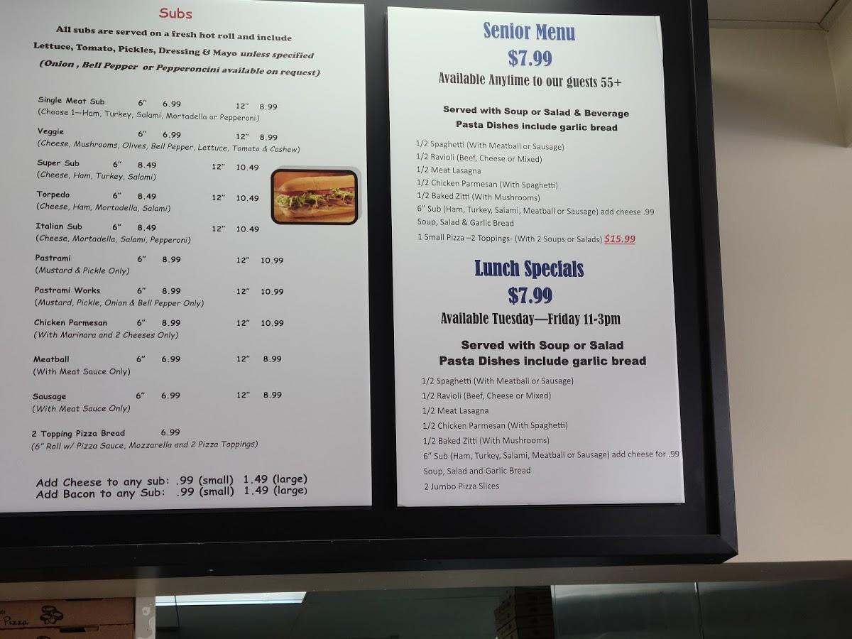 Menu at Grumpy Toms Pizzeria - San Jacinto, San Jacinto