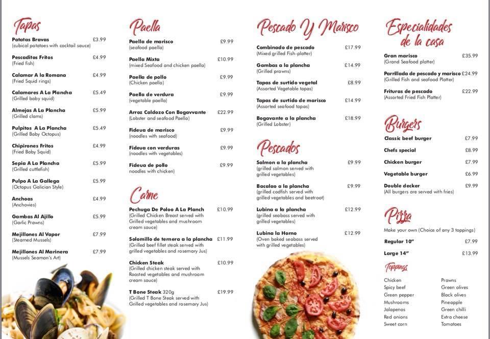 Menu at Ziafat restaurant, Dunstable