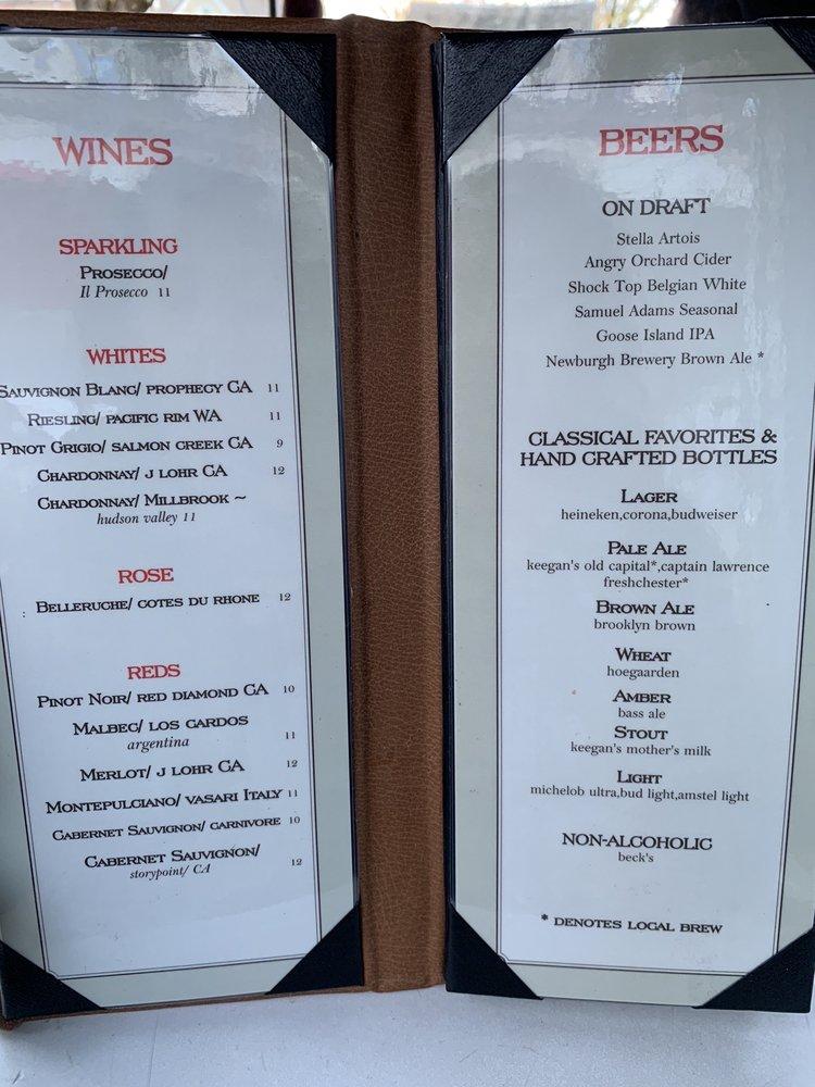 Menu at Hudson House River Inn pub & bar, Cold Spring
