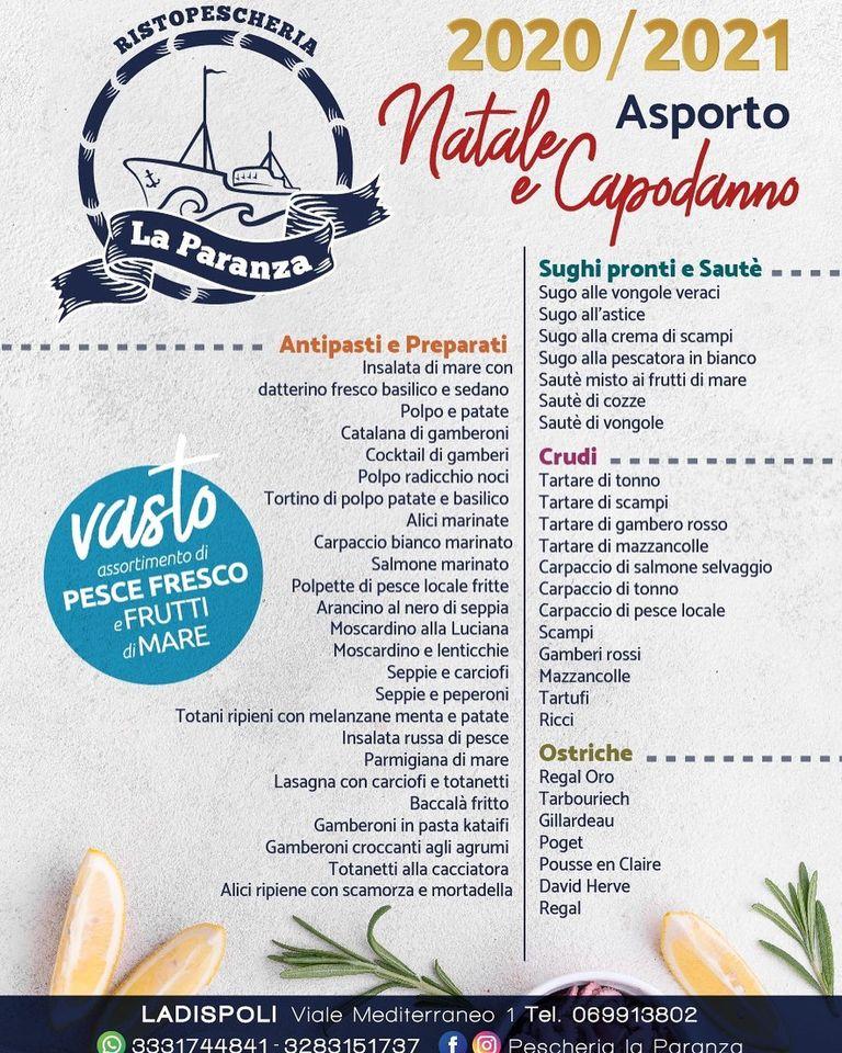 Menu da La Paranza Risto - Pescheria ristorante, Ladispoli