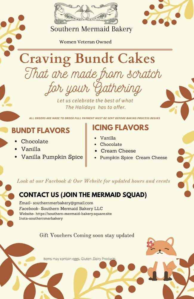 Menu at Southern Mermaid Bakery, Newport News