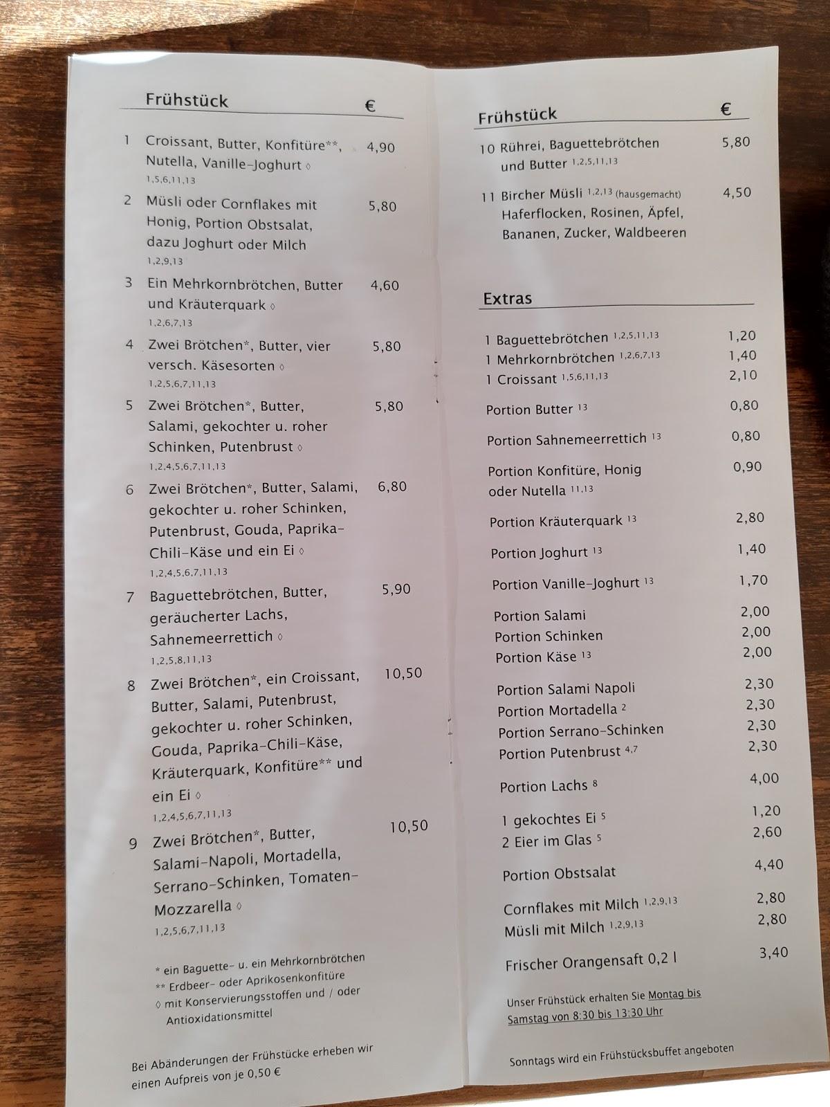 Speisekarte von Novum Café-Bar, Friedberg (Hessen)