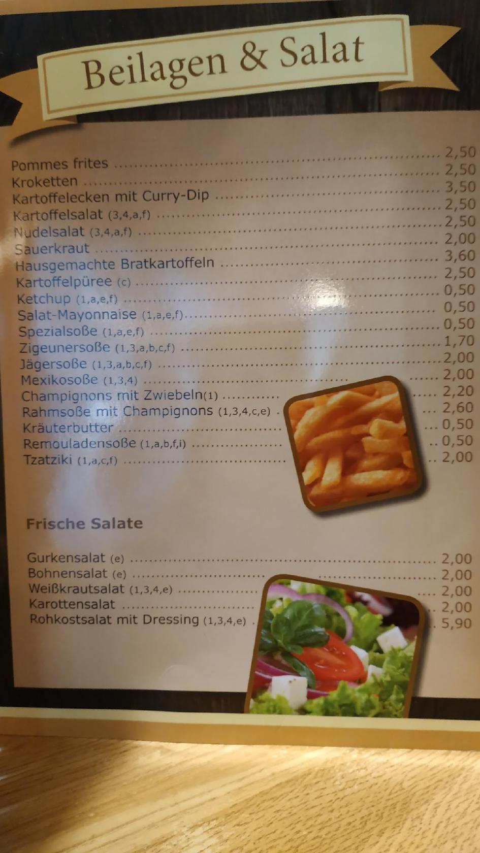 Menu at Ramke Schnellimbiss BBQ, Oldenburg