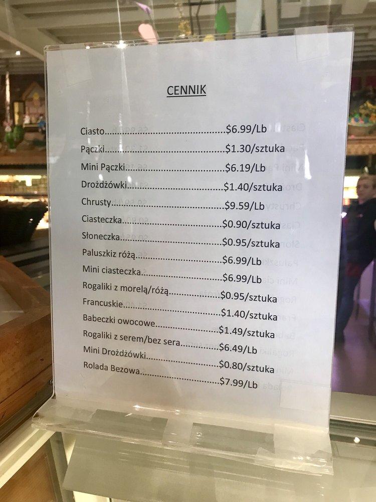 Menu at Roly Poly Bakery, New Britain, 587 Main St