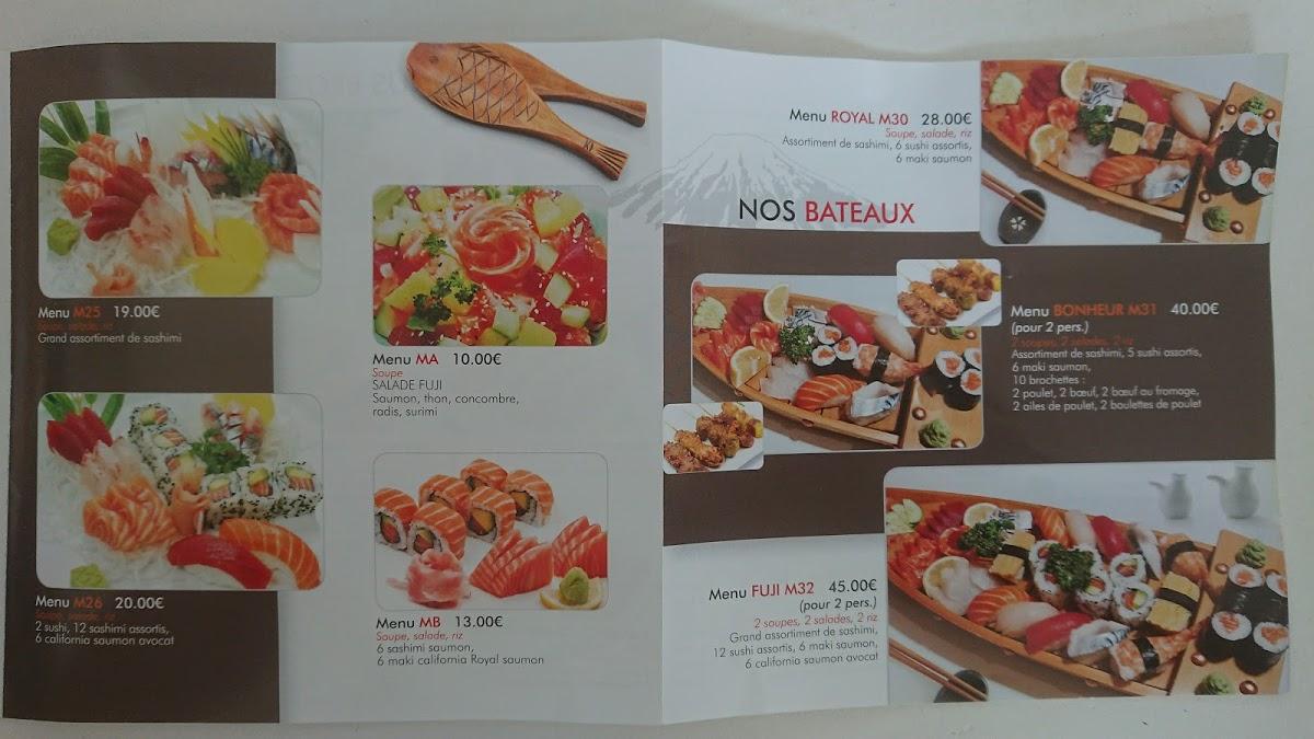Menu at FUJI restaurant, Melun