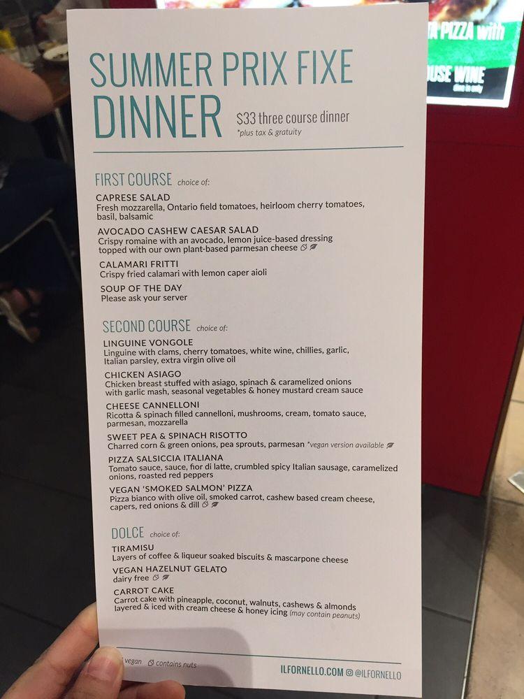 Menu at IL FORNELLO - Bayview Village pizzeria, Toronto, Bayview Ave