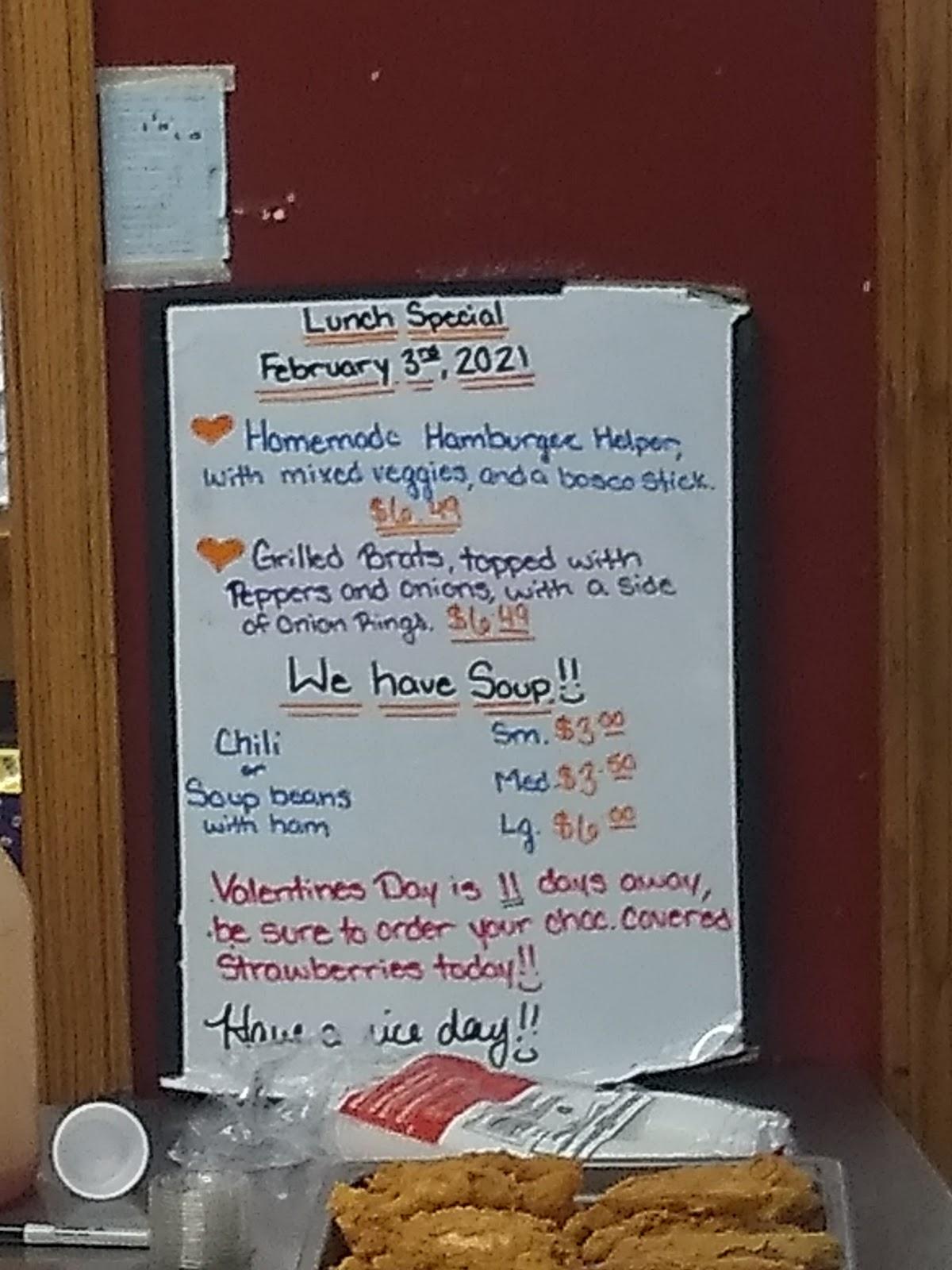 Menu at Little Dog Deli restaurant, McConnelsville