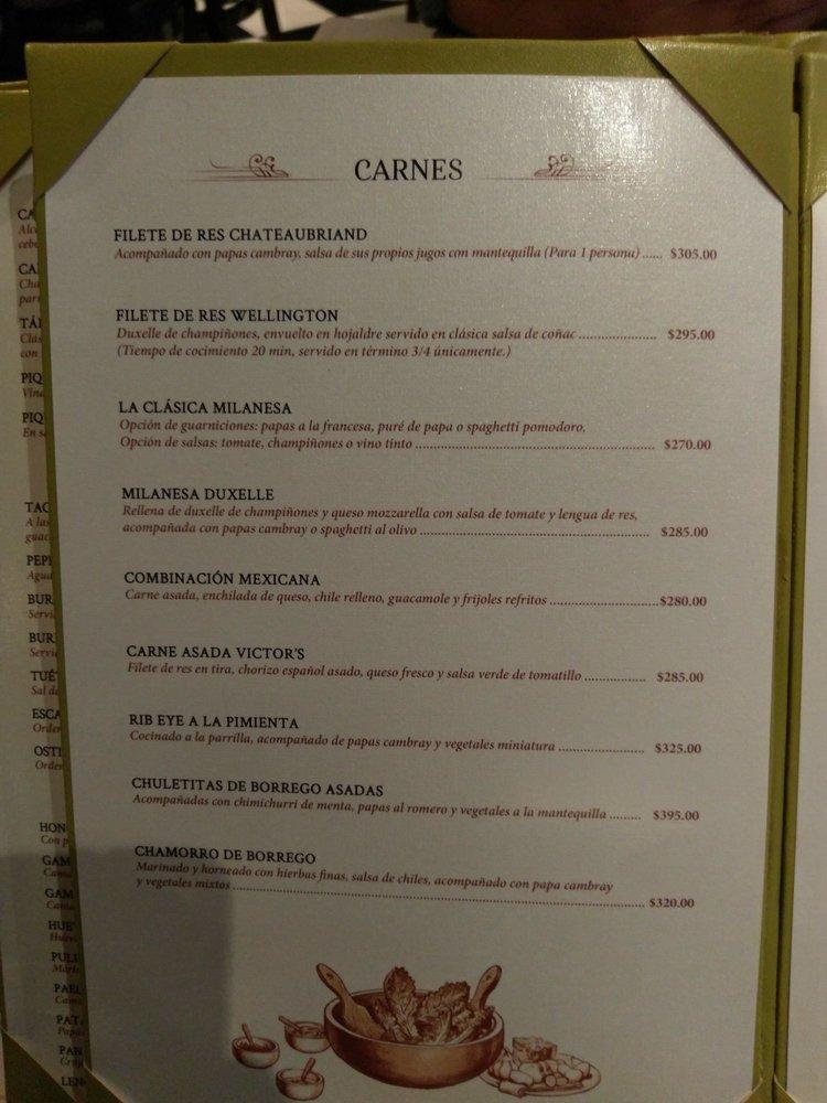 Menu at Caesar's pub & bar, Tijuana, Av. Revolución 8190