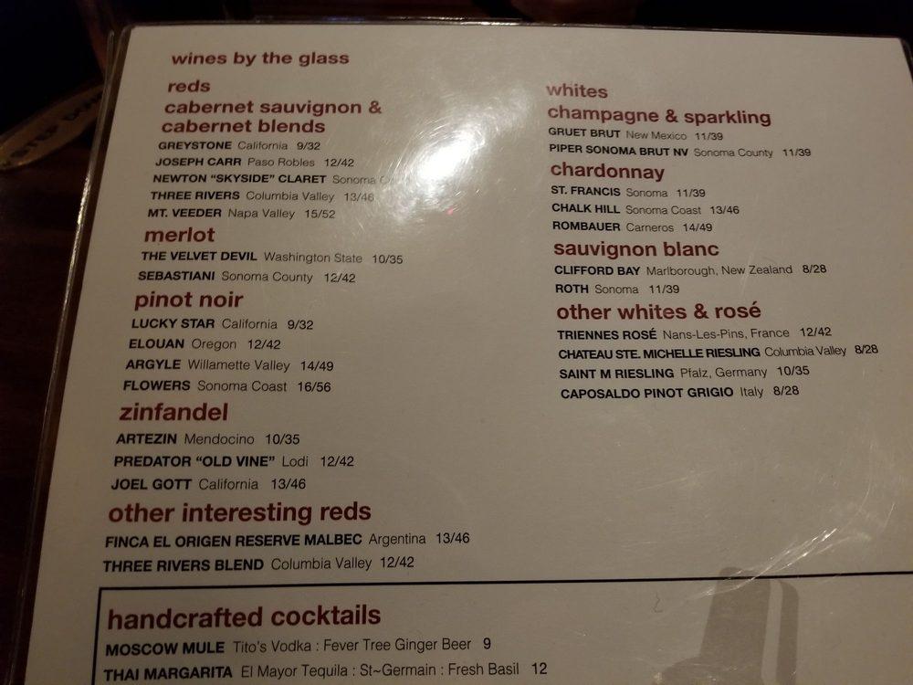 Menu at J. Alexander's Restaurant (Overland Park Grill), Overland Park